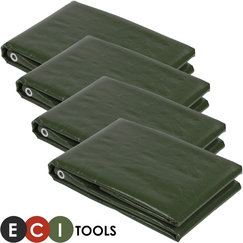 ECI® PE Holzabdeckplane 1,5 x 6 m grün 210g|m² 1 - 5 Paar - Online Sh